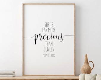 She is Far More Precious Than Jewelsinspirational - Etsy
