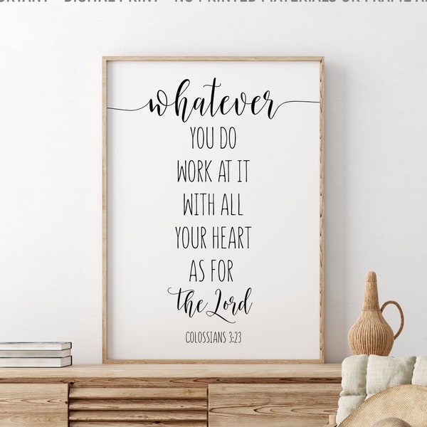 Colossians 3 23 - Etsy