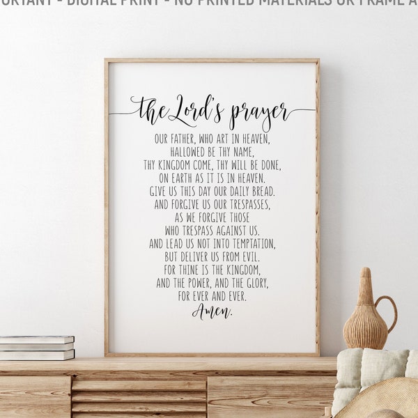 The Lord's Prayer Scripture Print - Etsy