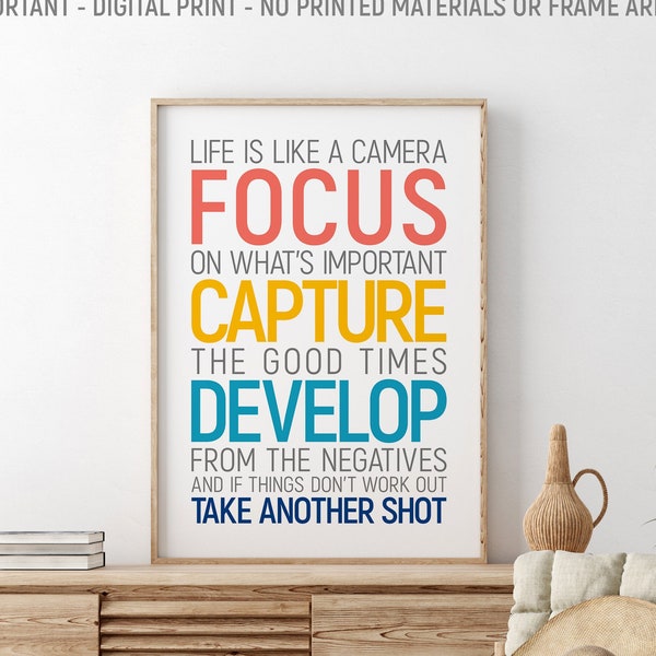 Life is Like Camera - Etsy