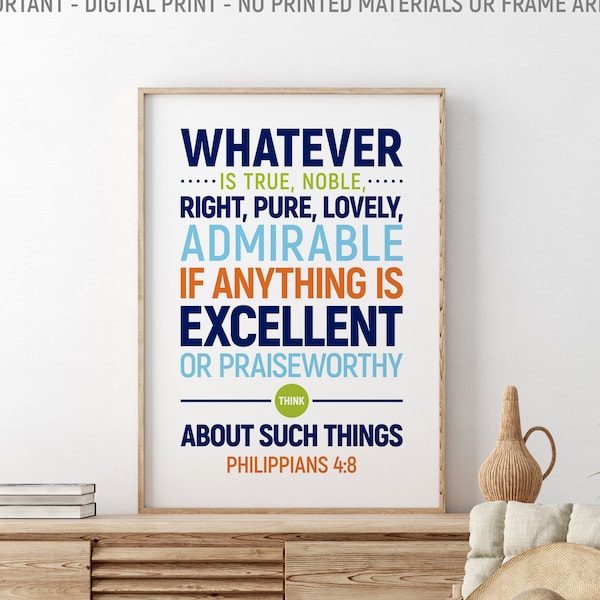 Whatever is Pure - Etsy