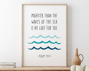 Mightier Than the Waves of the Sea is His Love for You | Canvas Banner ...