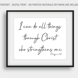I Can Do All Things Through Christ Who Strengthens Me, Philippians 4:13 ...