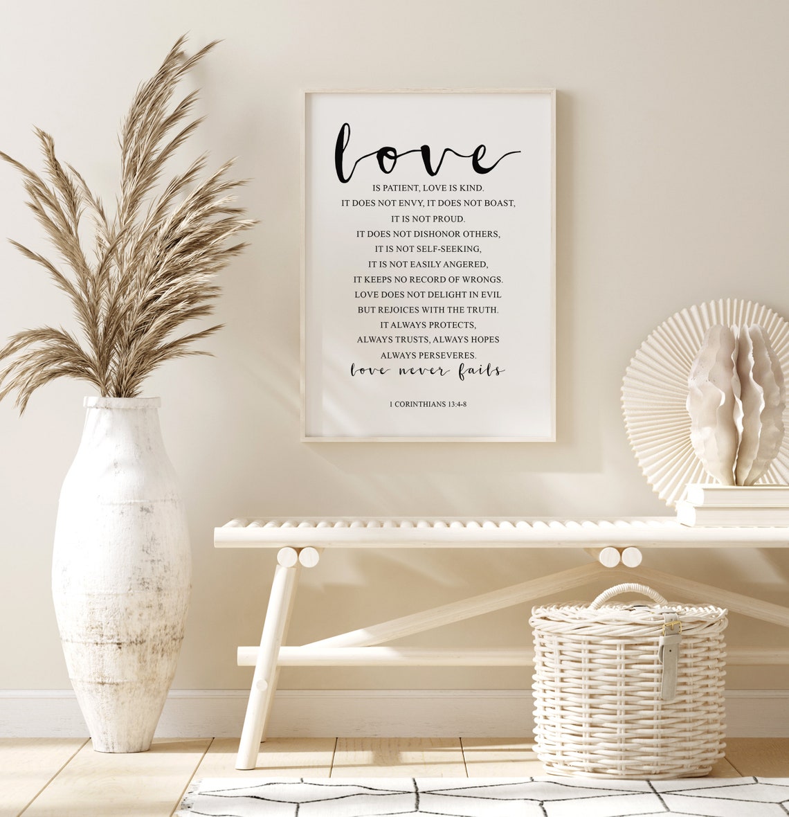 Love is Patient Love is Kind 1 Corinthians 13:4-8 Bible - Etsy