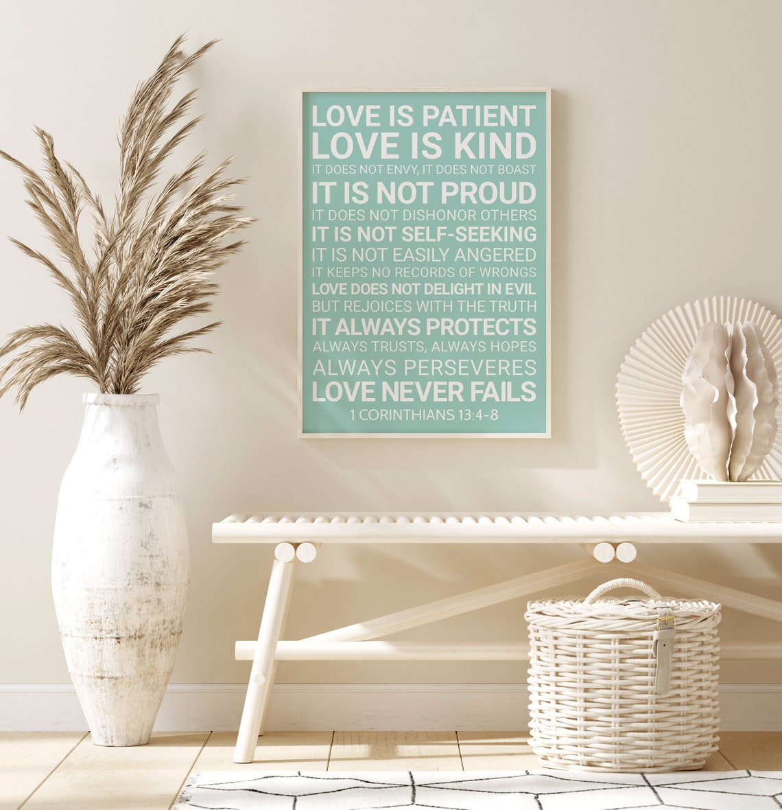Love Is Patient Love Is Kind 1 Corinthians 13:4-8 Bible | Etsy