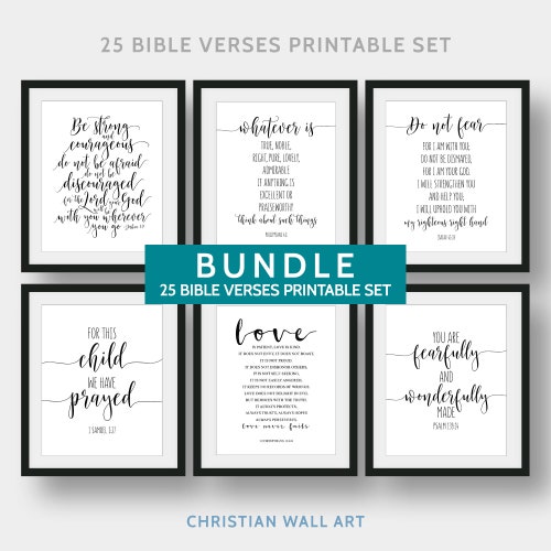 Bible Verse Wall Art Scripture Wall Art Printable Scripture - Etsy