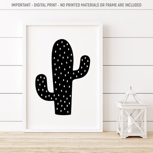 Cactus Printable, Cactus Poster, Minimalist Wall Art, Home Decor ...