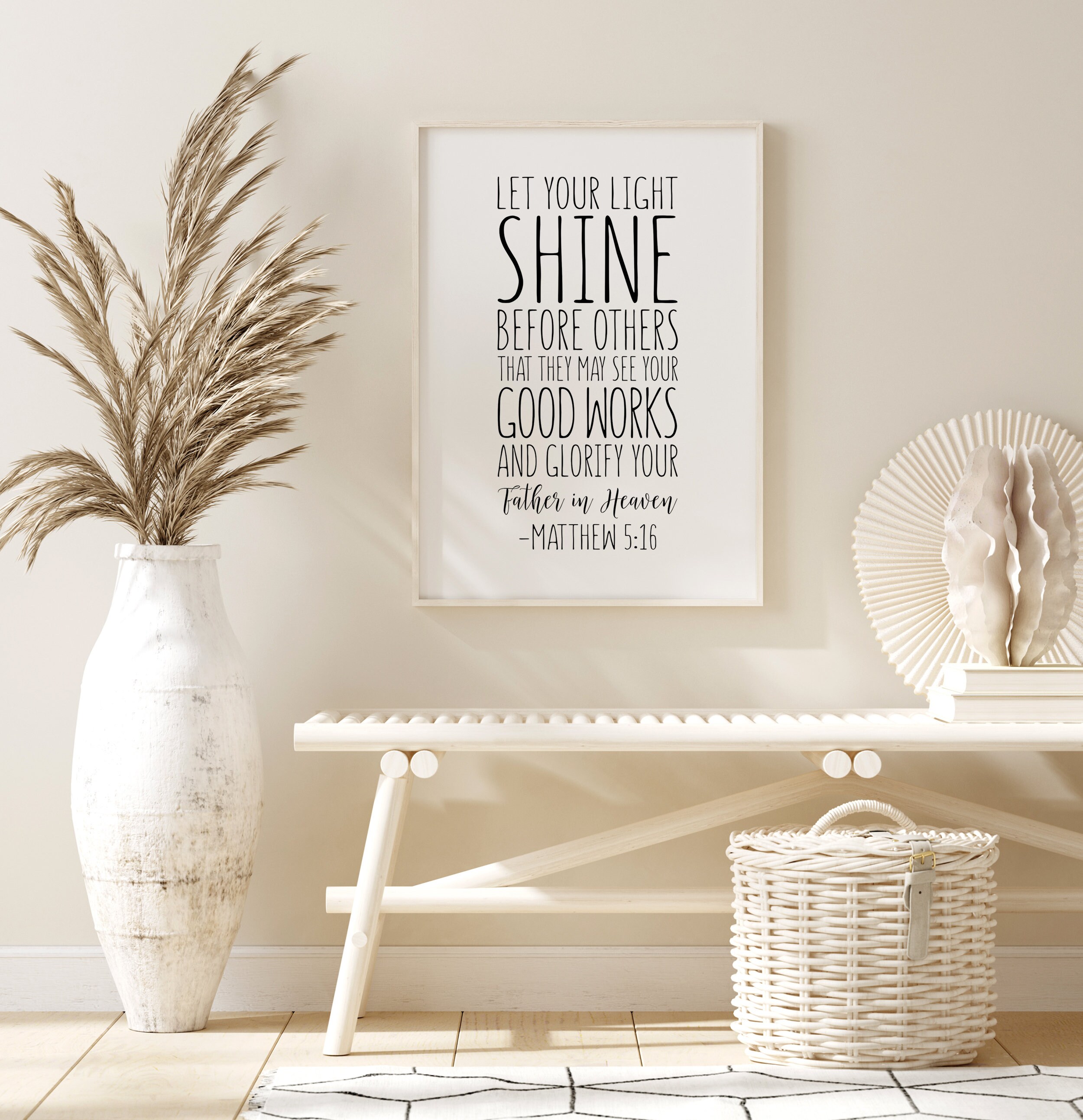 Let Your Light Shine Before Others Matthew 5:16 Christian - Etsy Canada