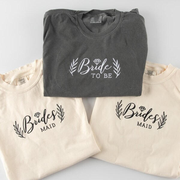 Embroidered Bride Shirt - Etsy