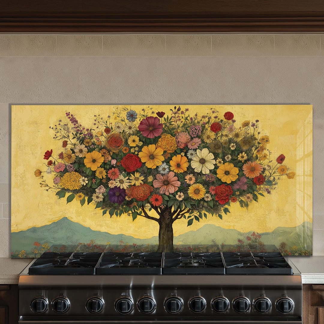 Tempered Glass Backsplash, Kitchen Sink Cover, Splashback Tile, Stove ...