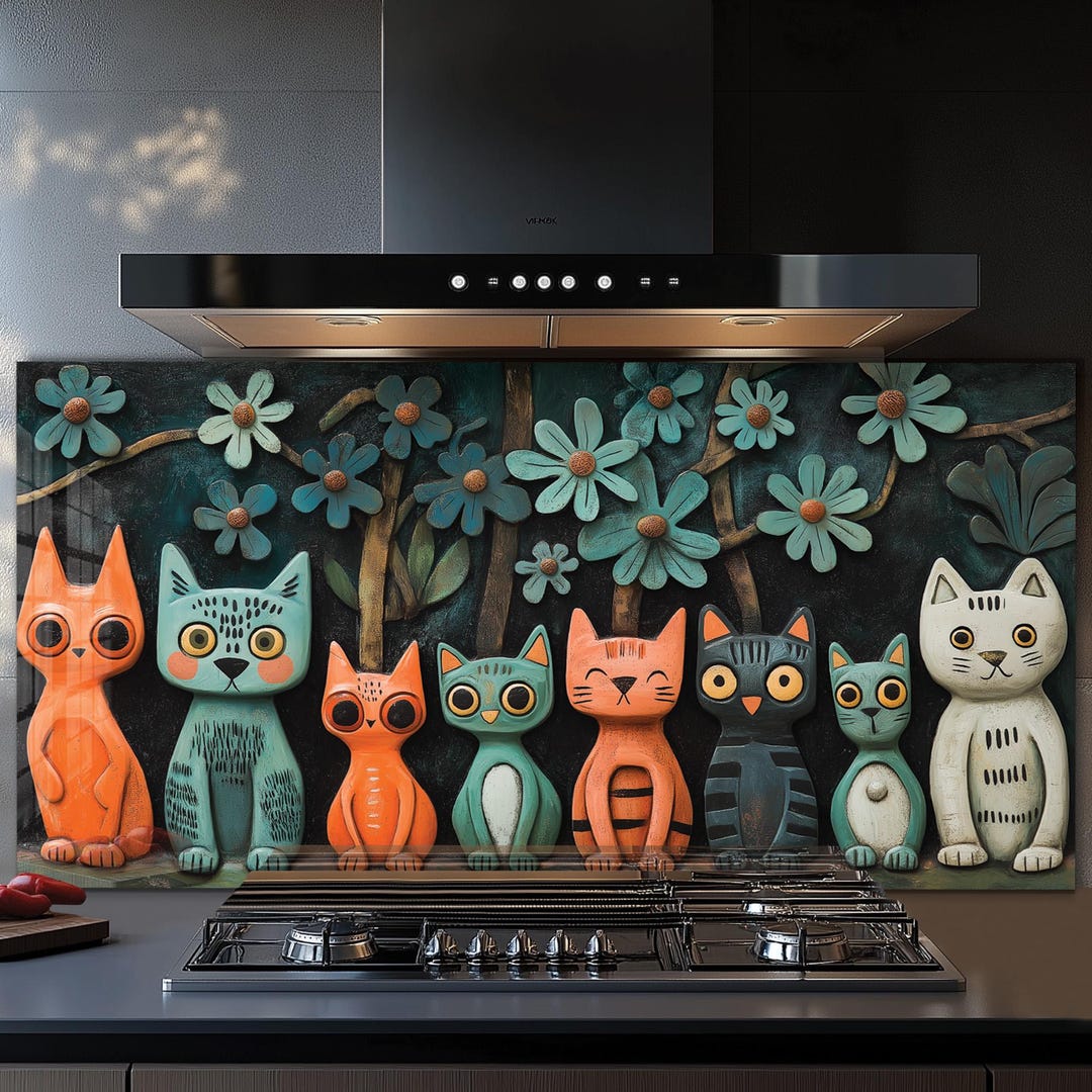 Tempered Glass Backsplash, Kitchen Sink Cover, Splashback Tile, Stove ...