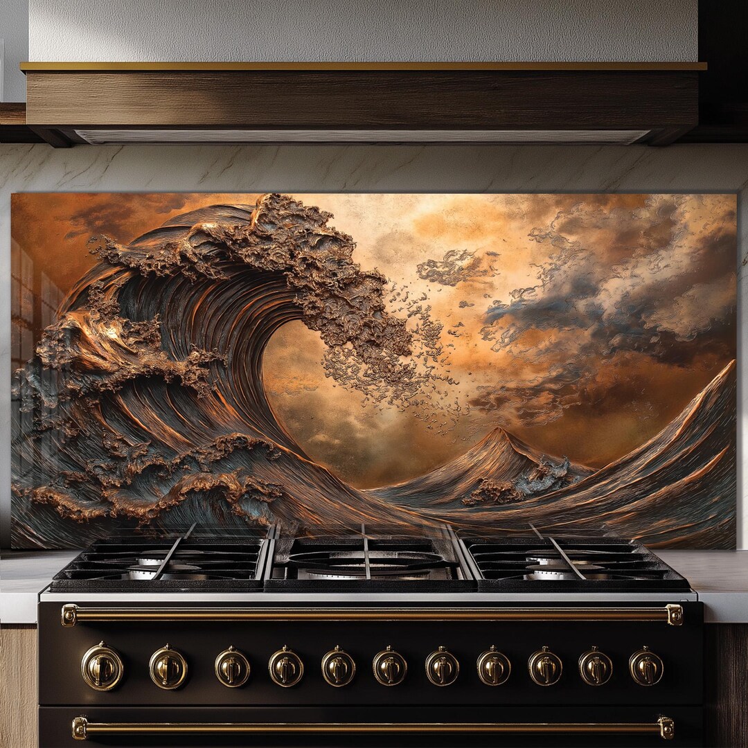 Tempered Glass Backsplash, Kitchen Sink Cover, Splashback Tile, Stove ...