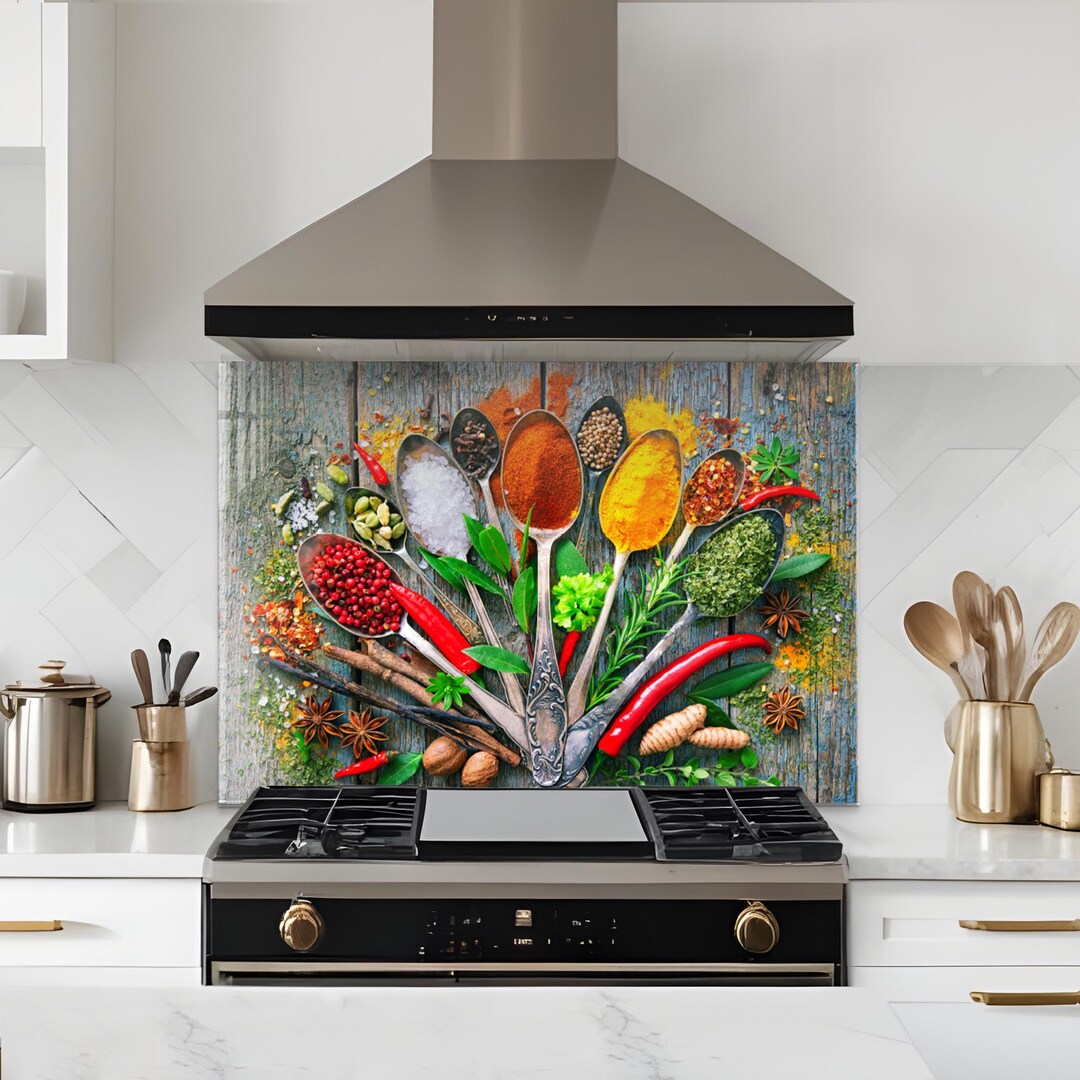 Tempered Glass Backsplash, Kitchen Sink Cover, Splashback Tile, Stove ...