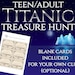 TITANIC Treasure Hunt Clues, Titanic Party, Titanic Party Games, Teen ...