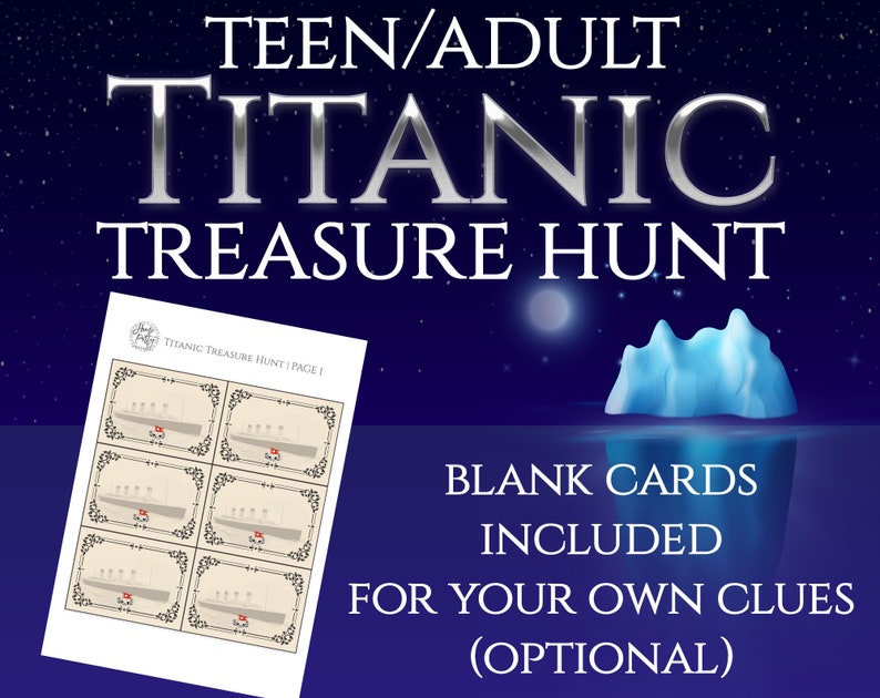 Titanic Treasure Hunt, Teen/adult Party Game (PDF) - Etsy UK