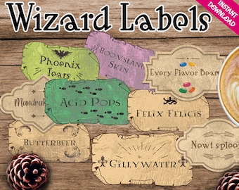 Wizard/witch Food Labels (editable/printable), Magic School Food Labels ...