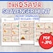 Dinosaur Scavenger Hunt, Dinosaur Treasure Hunt, Dinosaur Birthday Game ...