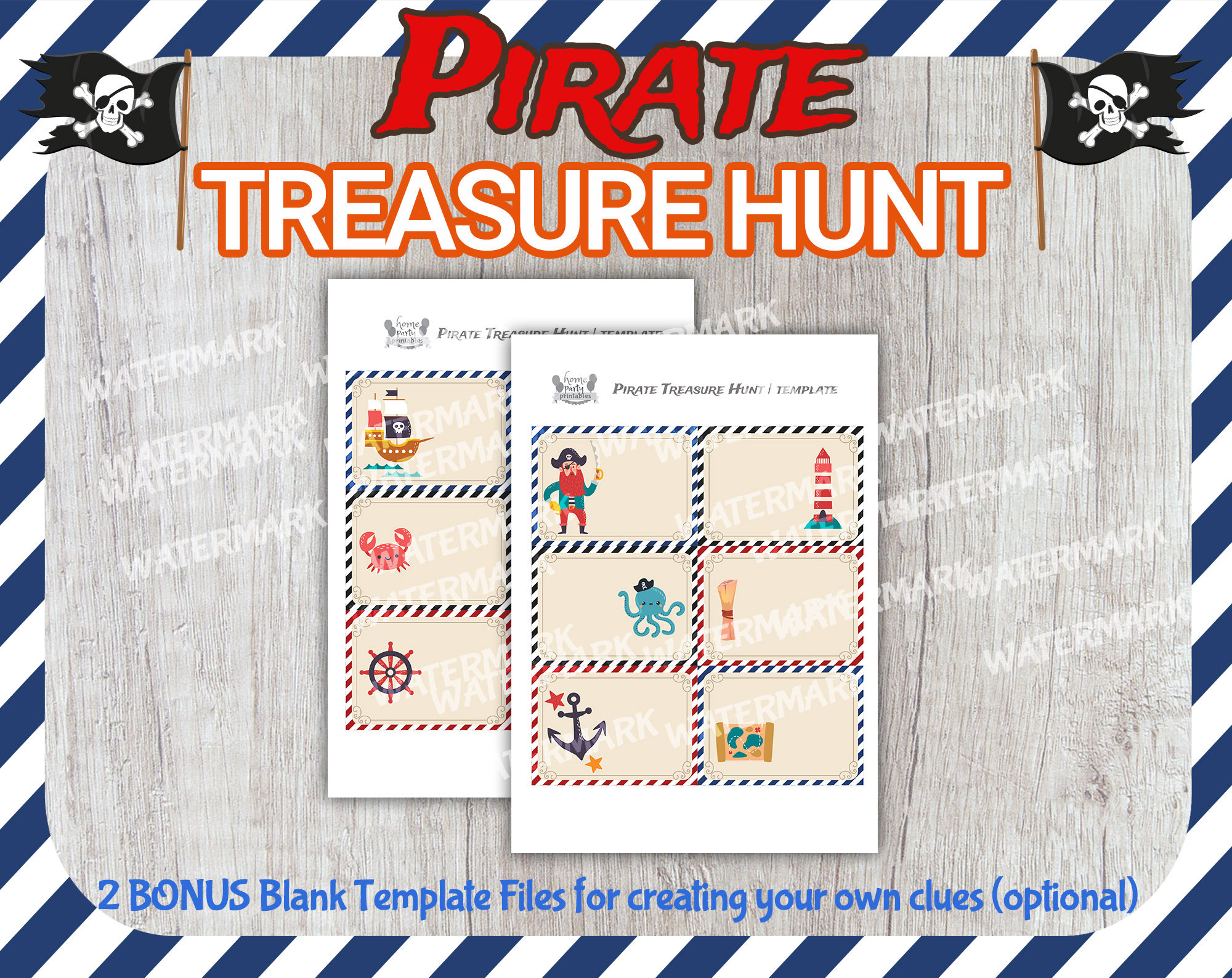 Pirate Treasure Hunt, Pirate Treasure Hunt Clues, Pirate Birthday ...