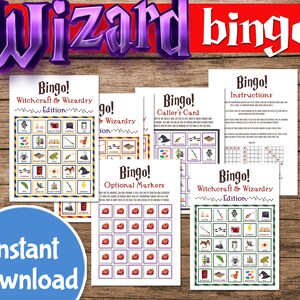 Wizard Bingo Game Printable PDF - Etsy