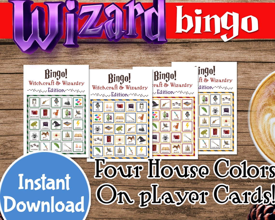 Wizard Bingo Wizard Party Game Wizard Birthday Printable - Etsy