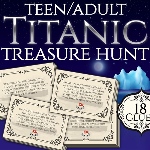 TITANIC Treasure Hunt Clues Titanic Party Titanic Party - Etsy