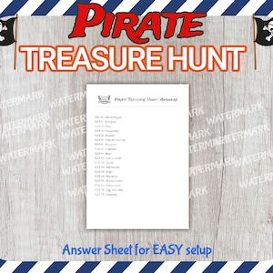 Pirate Treasure Hunt, Pirate Treasure Hunt Clues, Pirate Birthday ...