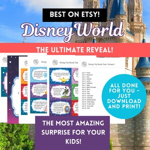 Disneyworld Trip Reveal Scavenger Hunt CLUES Resort Vacation Reveal - Etsy