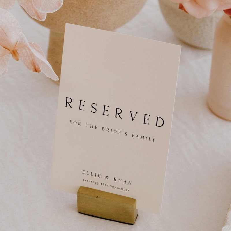Reserved Table Sign - Etsy