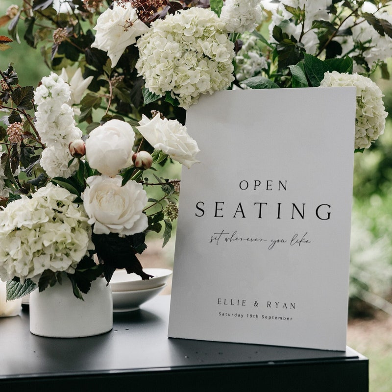 Open Seating Sign - Etsy