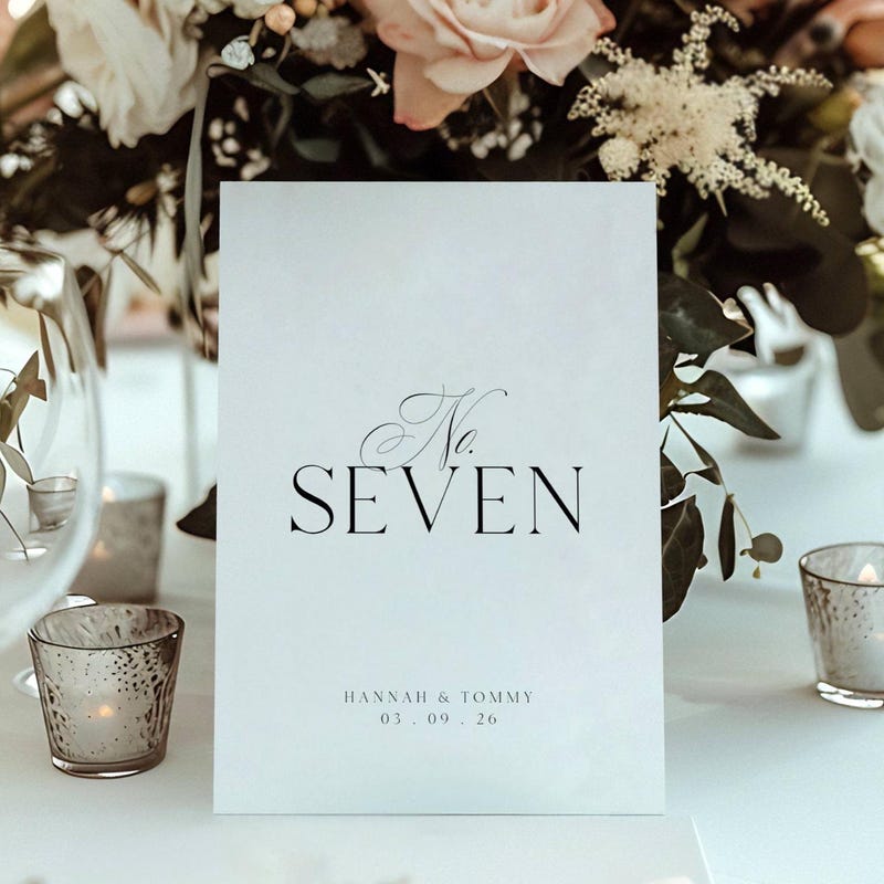 Elegant Table Number - Etsy