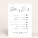 Minimal Wedding Order of Events Card Instant Download, Wedding Timeline ...