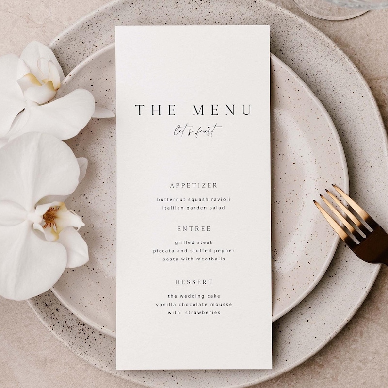 Menu Template - Etsy