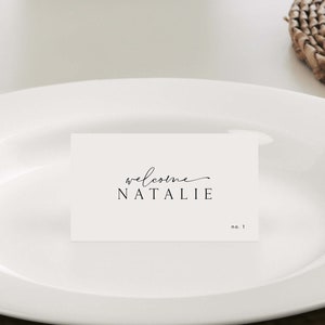 Minimal Modern Table Name Card Template Printable Wedding - Etsy