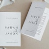 SARAH Minimal Bifold Wedding Program Template, Foldable Wedding Program ...