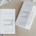 SARAH Minimal Bifold Wedding Program Template, Foldable Wedding Program ...
