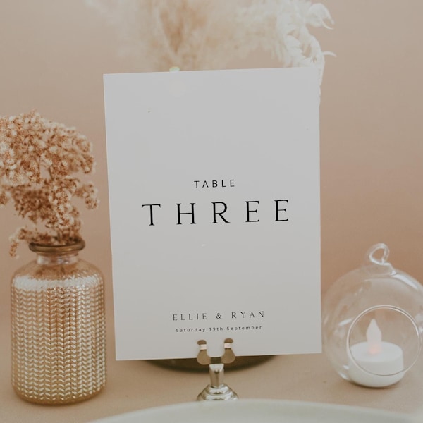 Elegant Table Number - Etsy