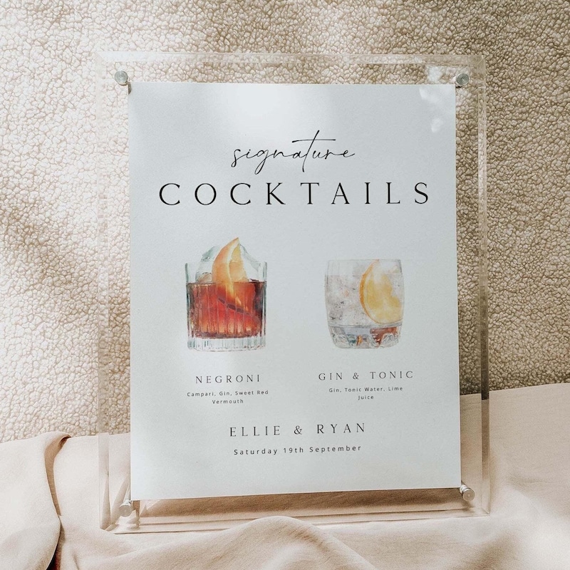 Cocktail Signs - Etsy