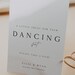 ELLIE Minimal Wedding Dancing Feet Sign Template, Printable Dancing ...