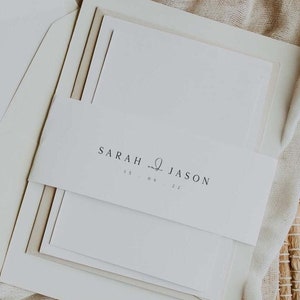 SARAH Minimalist Belly Band Template, Editable Modern Belly Band for ...