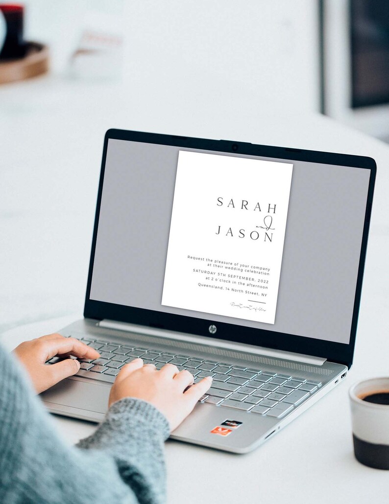 SARAH Classic Wedding Invitation Template Download Elegant - Etsy