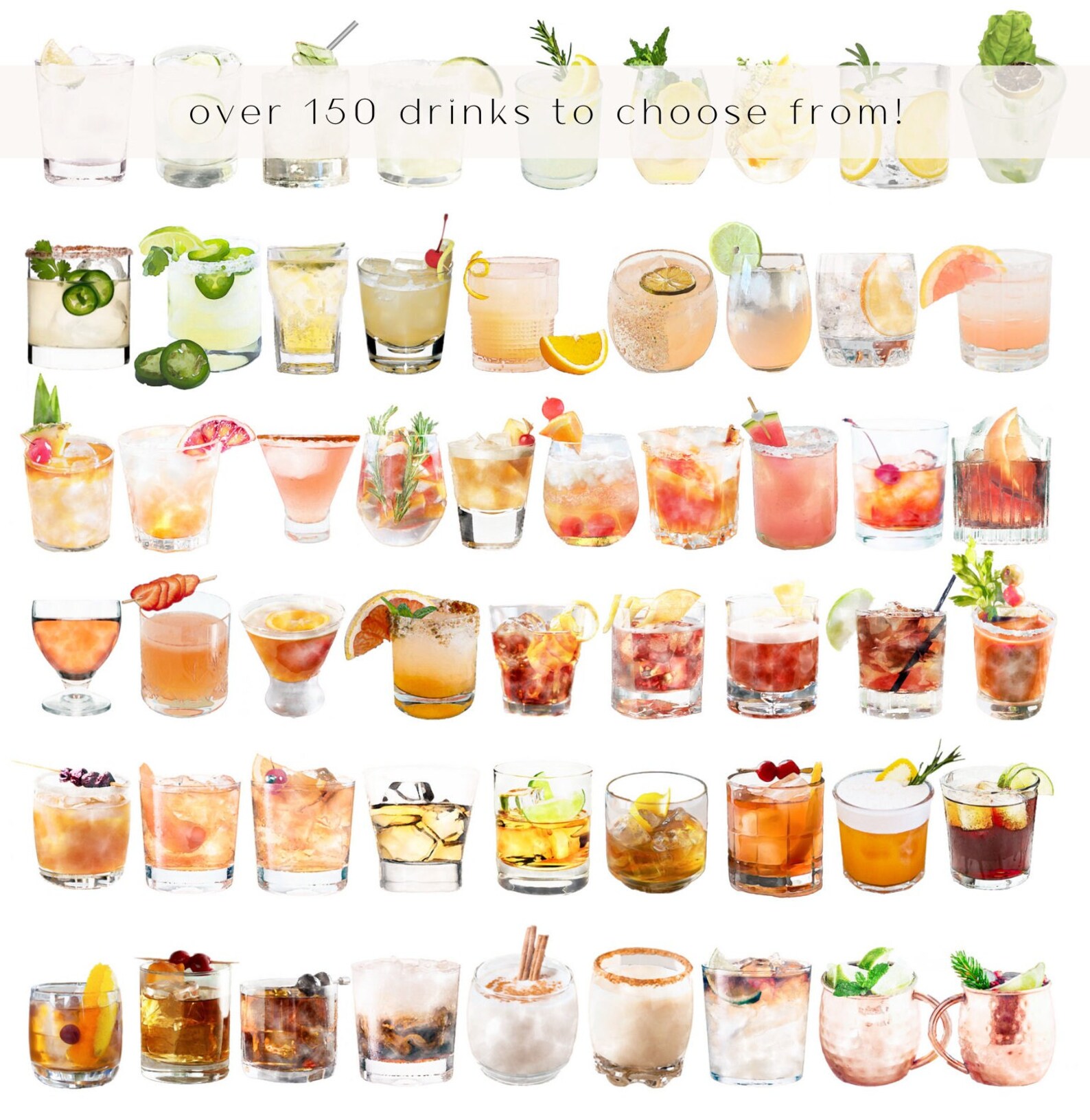 CLAIRE Printable Signature Cocktails Sign Template Download - Etsy