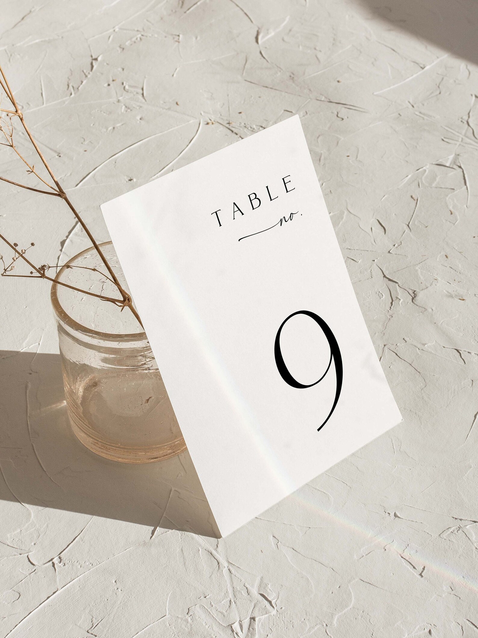 CLAIRE Minimal Modern Wedding Table Number Template, Wedding Table ...