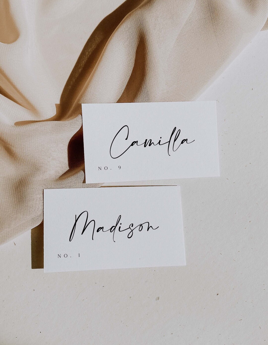 CHRISTINE Minimal Modern Table Name Card Template Printable - Etsy