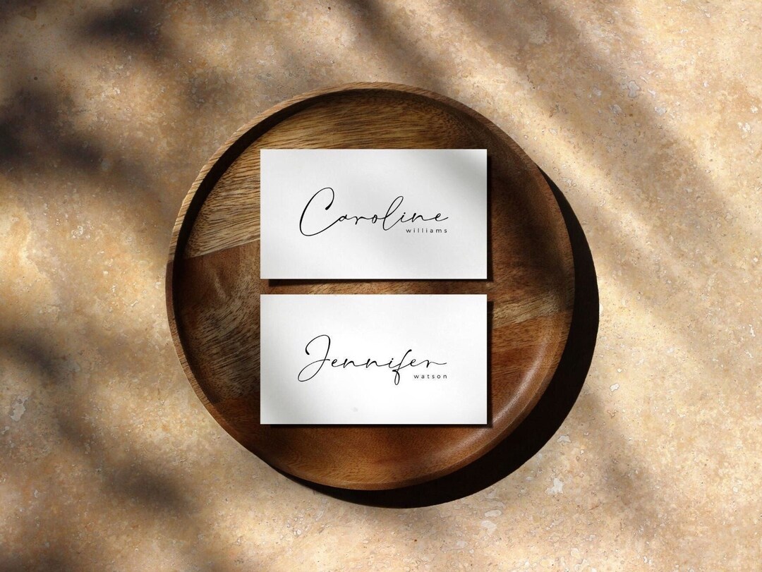 Minimal Modern Table Name Card Template Printable Wedding - Etsy