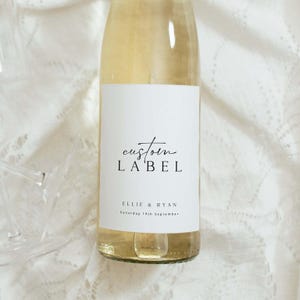 ELLIE Minimal Custom Wine Label Template, Fully Editable Wedding Wine ...
