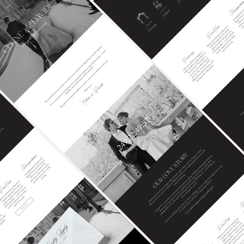 Elegant Wedding Website Template With RSVP – Editable Canva Design, Old ...