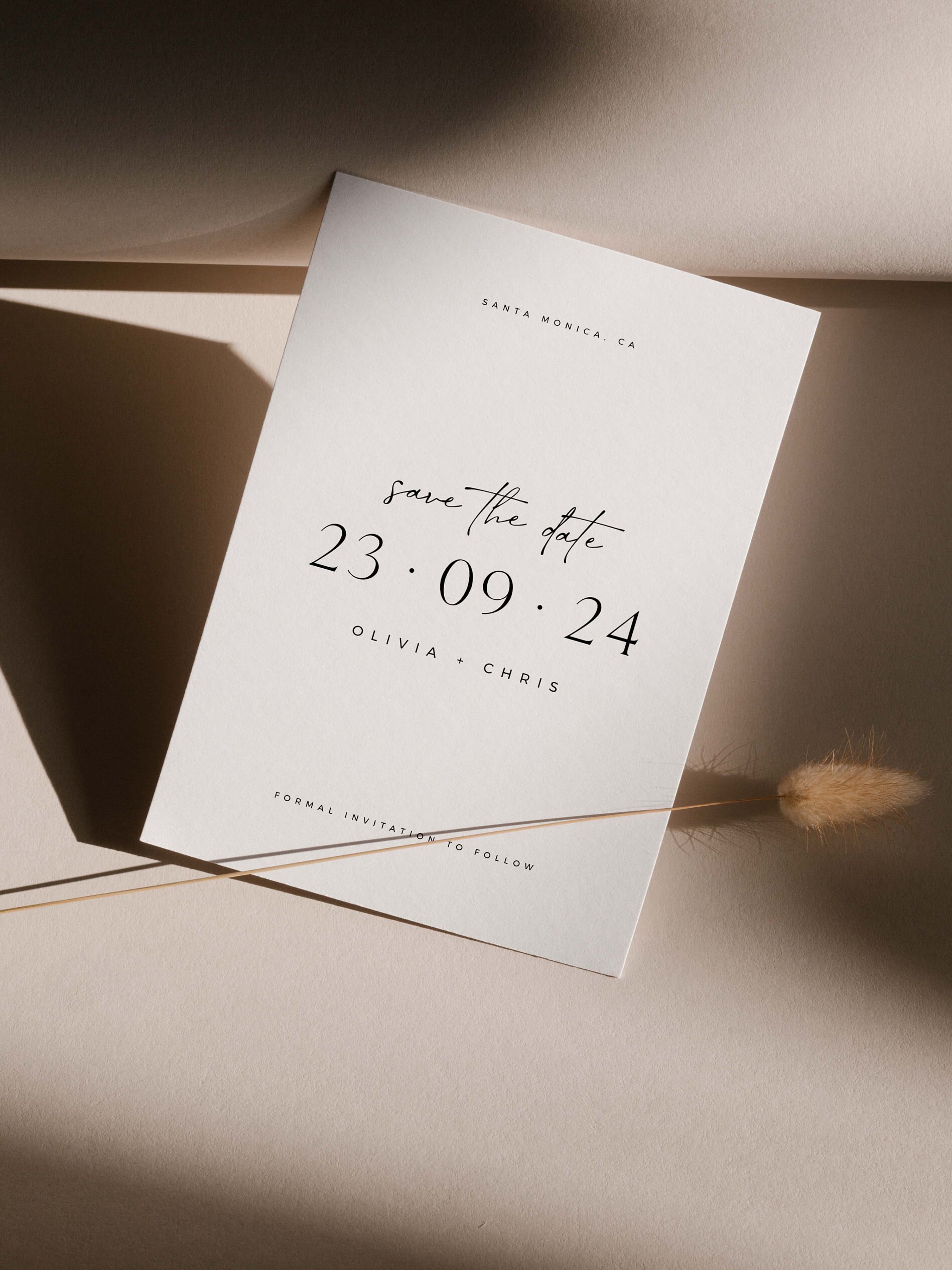 Minimal Modern Save the Date Template Download Printable Save - Etsy