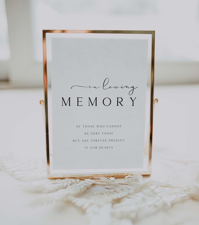 SARAH in Loving Memory Sign Template Download Minimal - Etsy