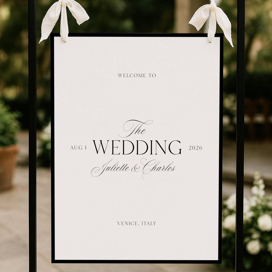 JULIETTE Luxury Old Money Wedding Welcome Sign Template, Printable ...