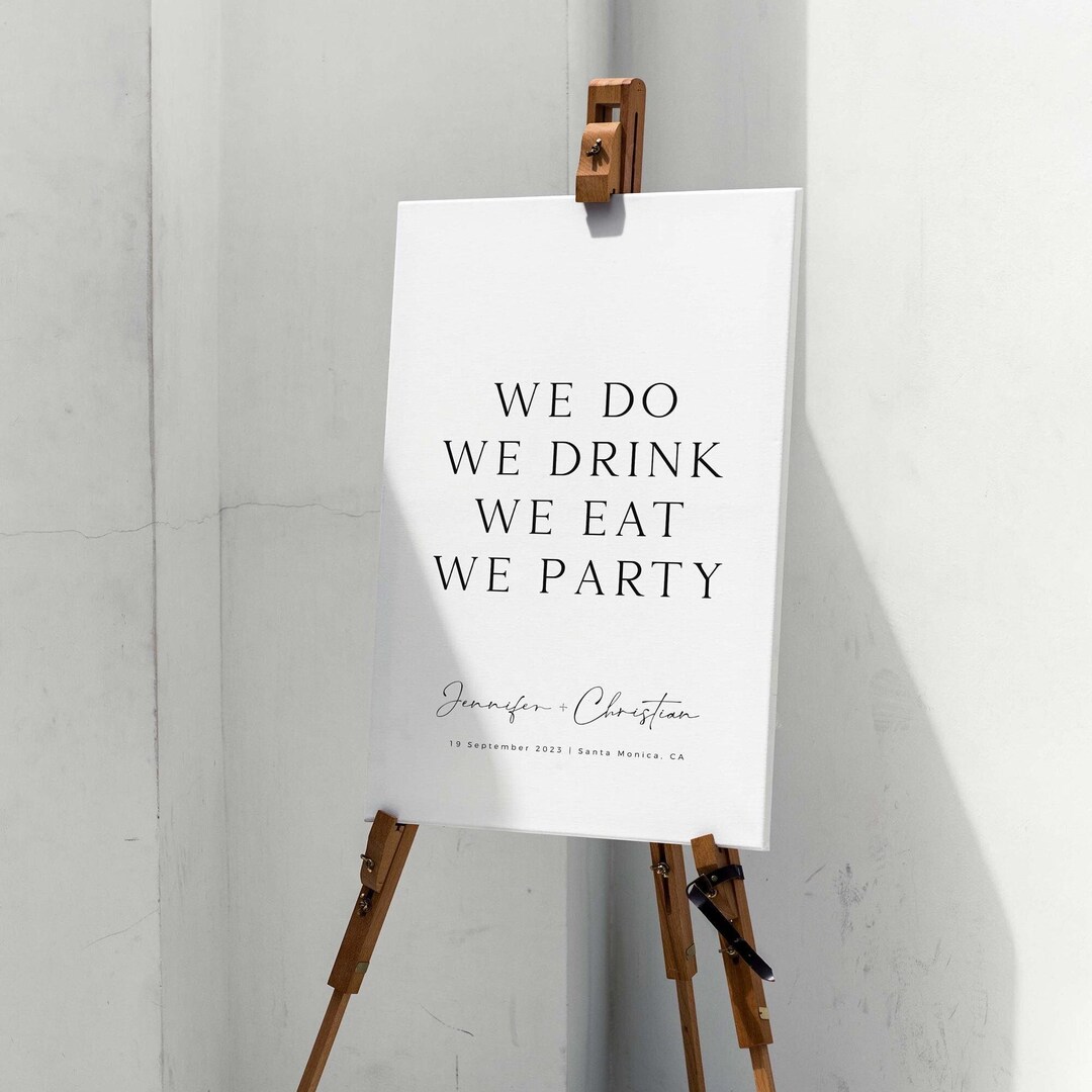 Minimal Wedding Welcome Sign Template Download, Modern Wedding Welcome ...